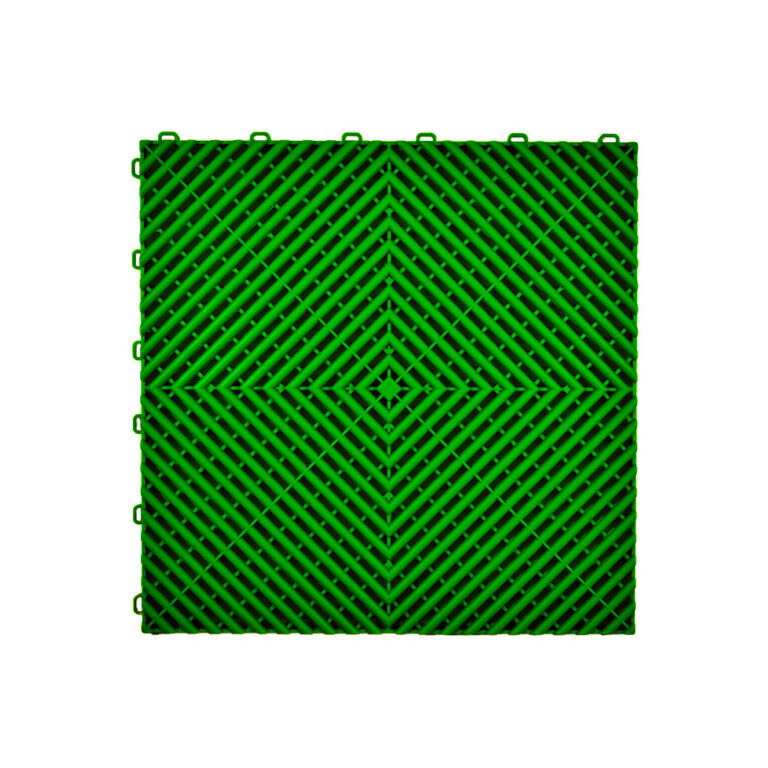VentLock XL Vented Garage Floor Tiles 40cm (Forest Green) Duramat UK